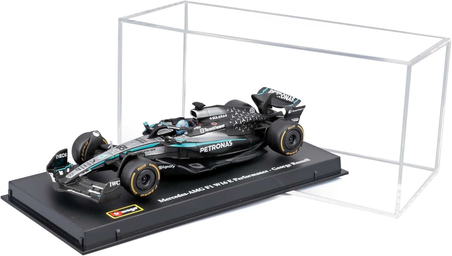 18-38238R Bburago F1 Mercedes-AMG W16 #63 Russell con casco 1:43 – Full ...